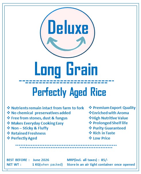 Deluxe Long Grain-Perfectly Aged Rice(1 kg) – Rajco Group